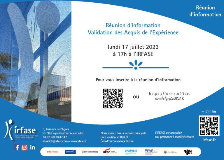 La Validation des Acquis et de l’Expérience (VAE) à l'IRFASE